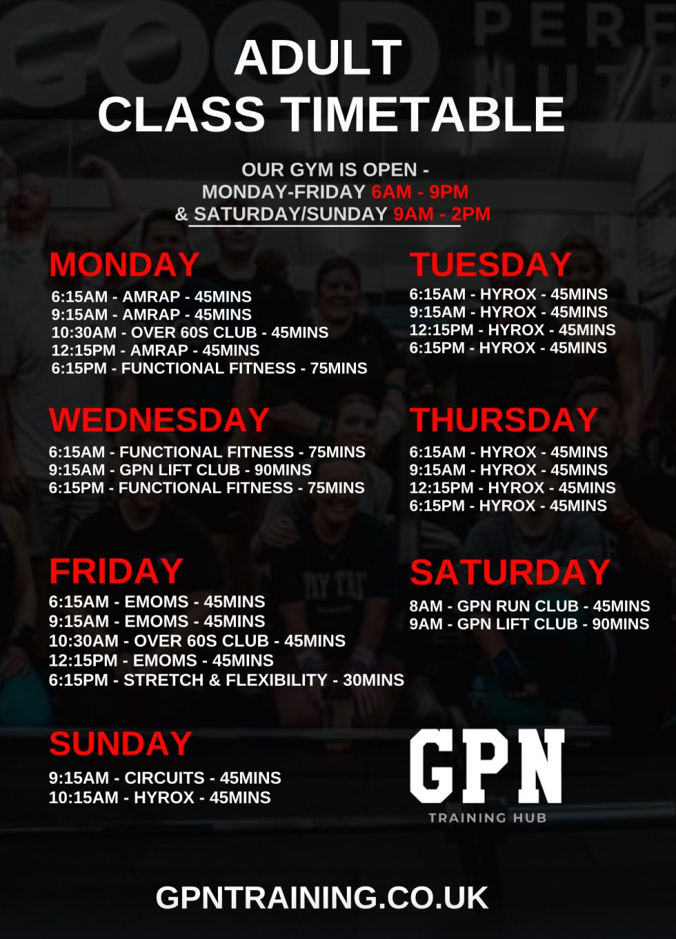 Adult GYM Membership | GPN Training